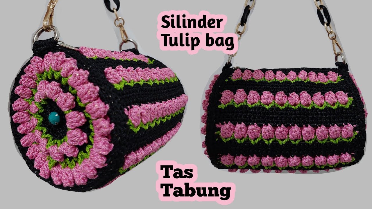 Crochet Silinder bag || Tas rajut Tabung(2) - YouTube
