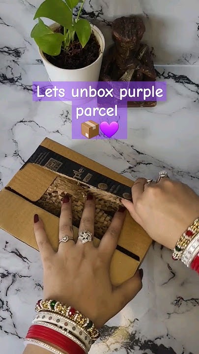 Lets unbox purple parcel 💜📦#youtube #shorts #shortsvideo #unboxing #trending - YouTube