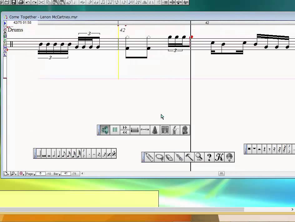 Come Together Drums Sheet Music - YouTube