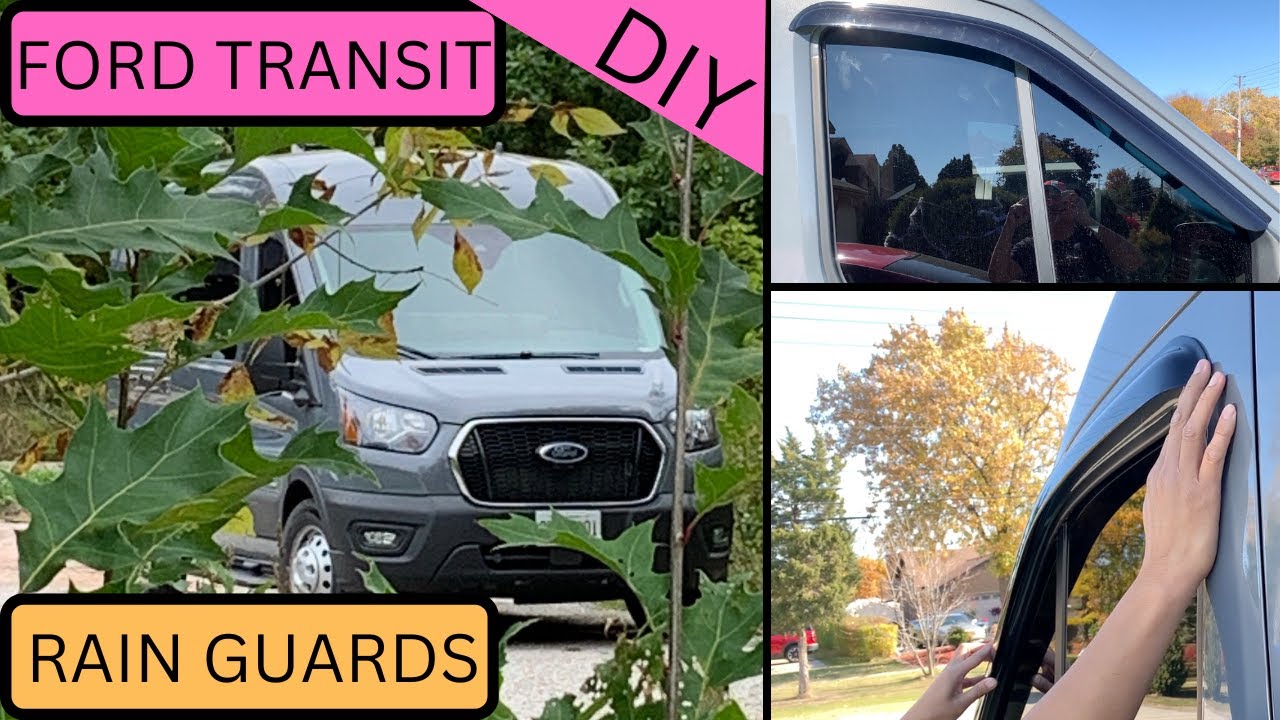 2022 FORD Transit Crew Van, Med Roof, AWD. Installing Window Rain ...