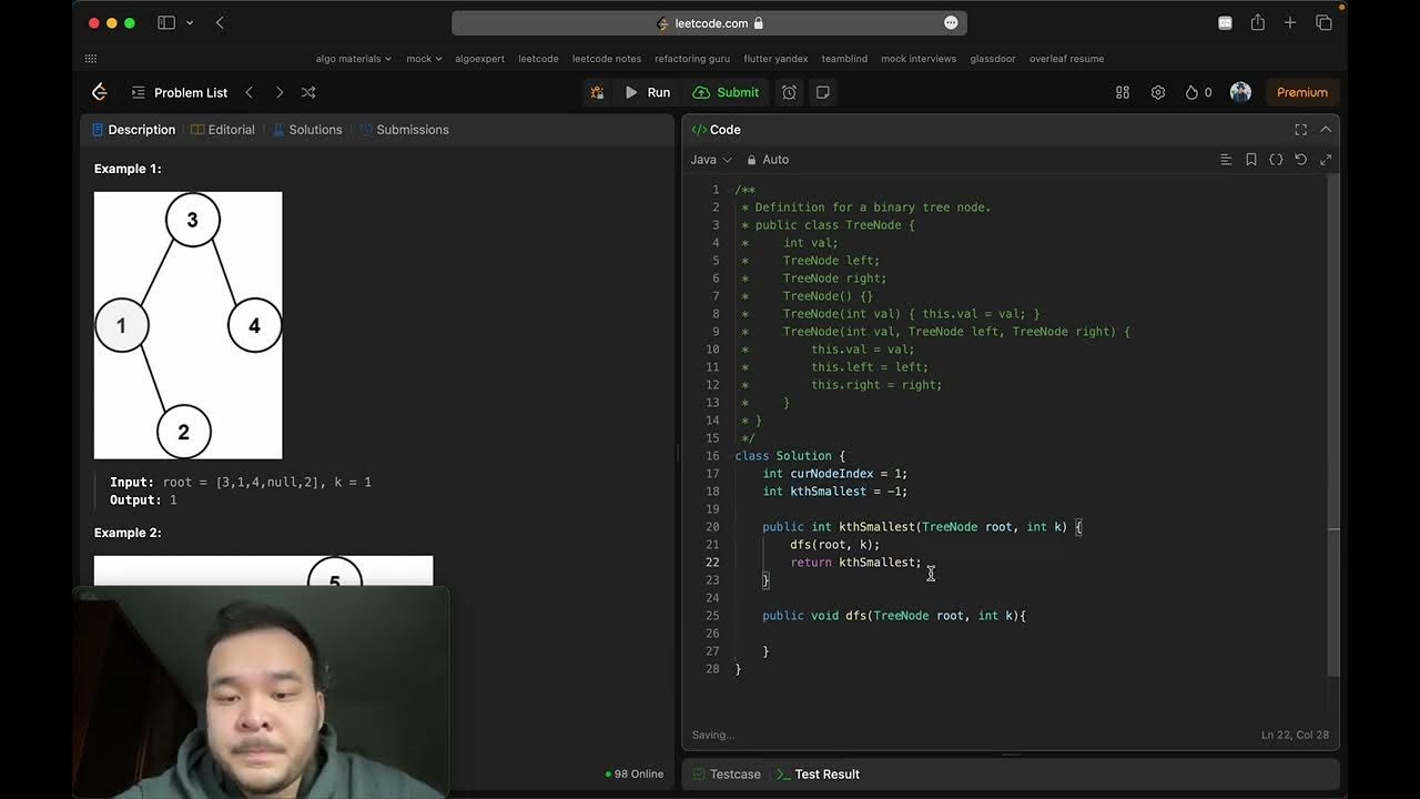 230. Kth Smallest Element in a BST - LeetCode Solution | Java - YouTube
