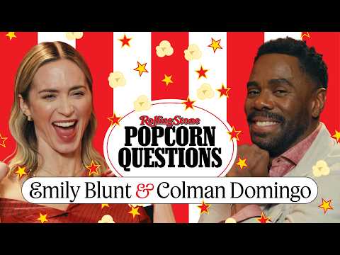 Emily Blunt & Colman Domingo Answer Popcorn Questions: Feeling Starstruck, Aliens & More