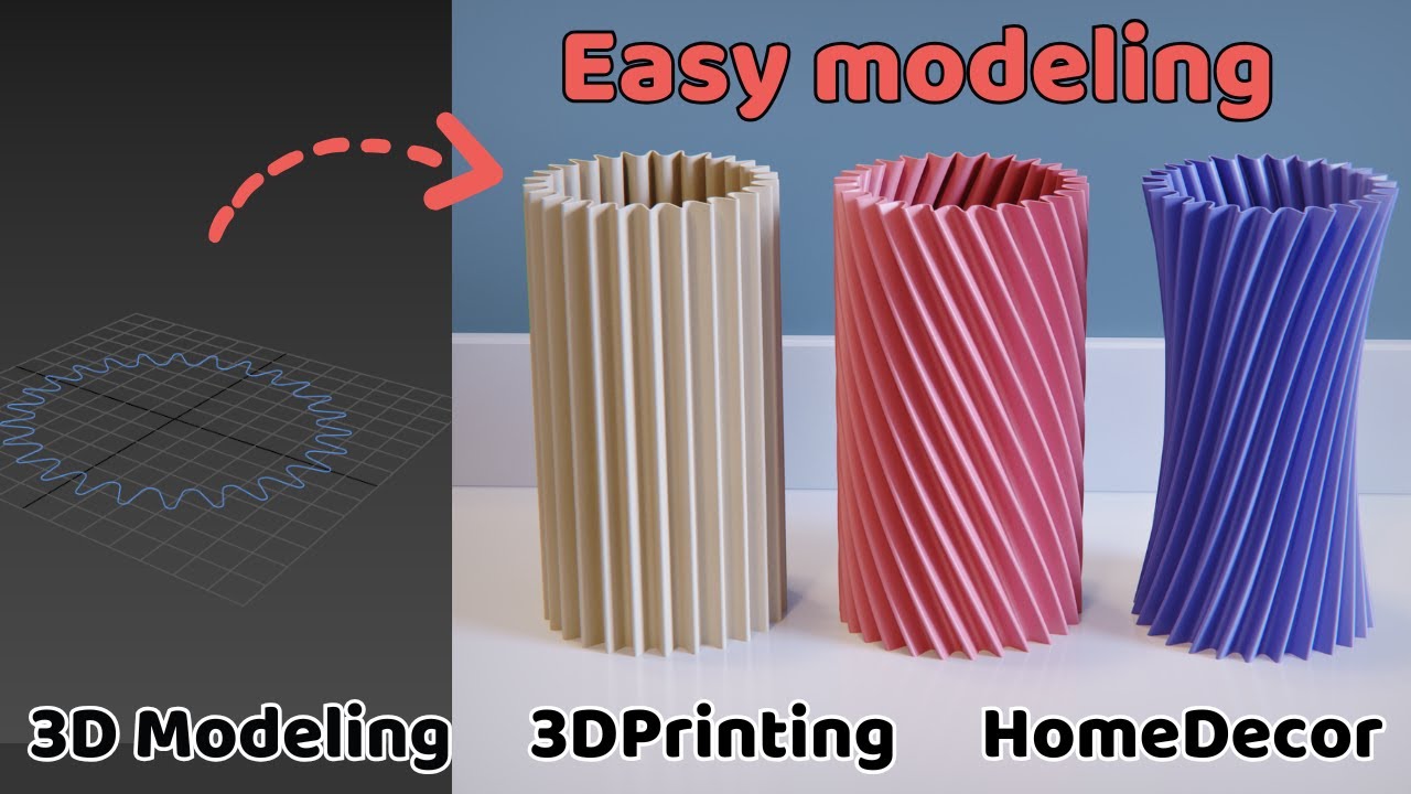 Easy 3D Modeling for 3D Printing Home Decor Idea - YouTube