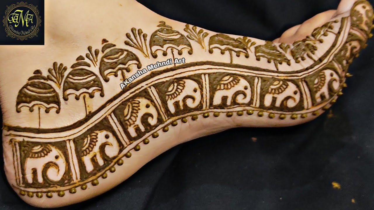 Elephant Mehndi designs || tiny elephant || Trending & Stylish henna ...