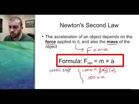 Newton's Second Law F=ma Sample Problems - Middle School Science - YouTube