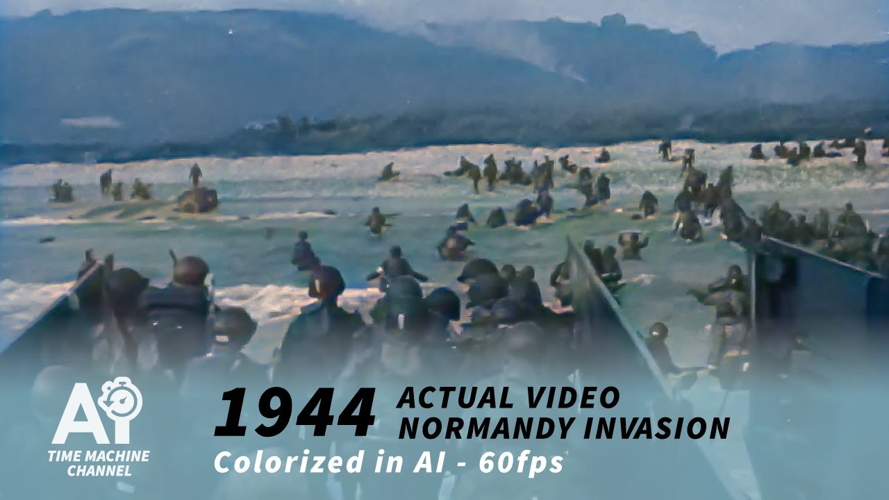 [ #history AI Colorized | 60fps HD ] 1944 Actual footage of Operation ...