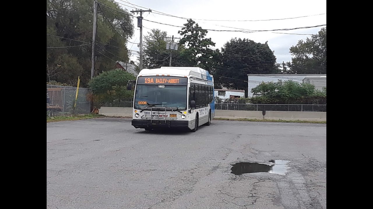 NFTA Metro Ride Route 19A Inbound Bus 1803 - 2018 Novabus LFS CNG - YouTube