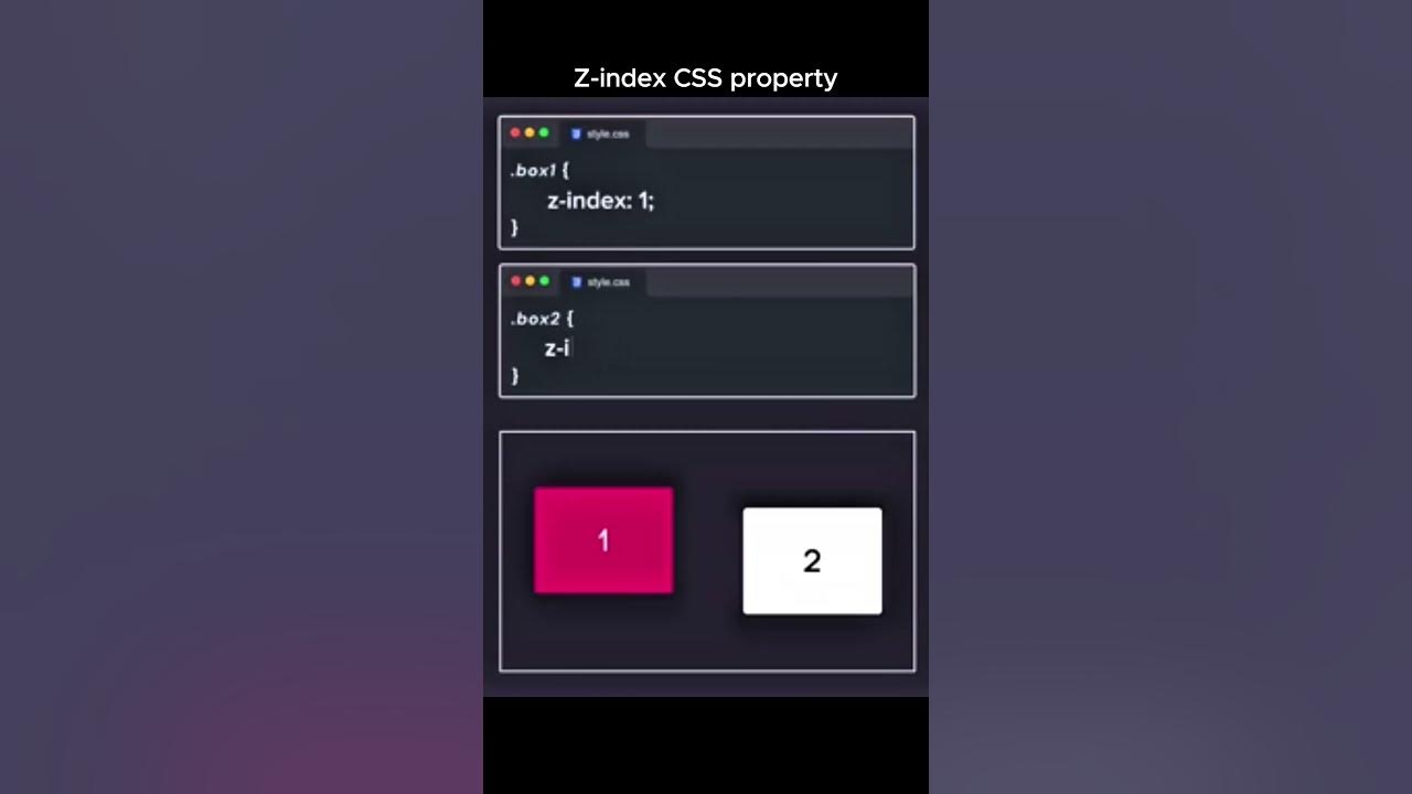 Z Index Css Property 😧 Cssproperty Csstutorial Csstricks Viral