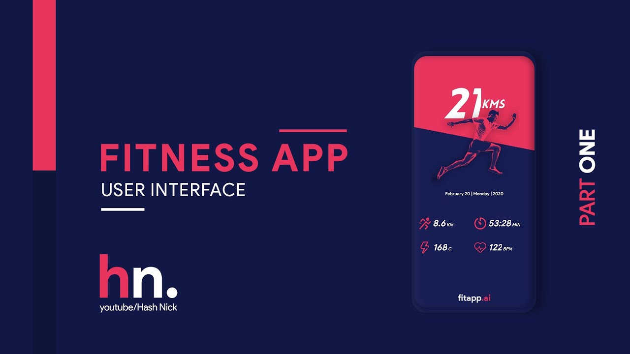 Fitness App UI Design Part 1 | Android Studio Tutorial | hash nick ...