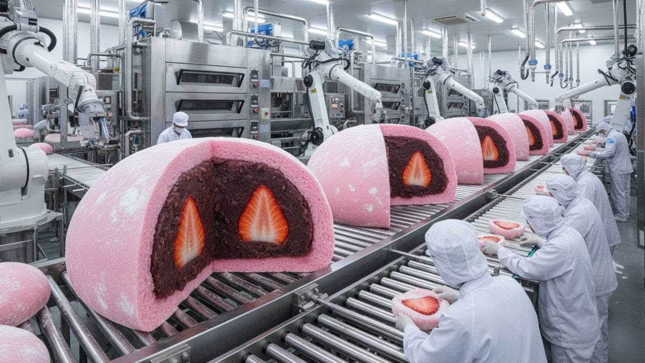 Inside a Modern Mochi Factory: From Glutinous Rice to Soft Elastic ...