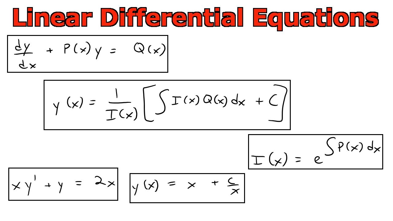 Linear Differential Equations YouTube