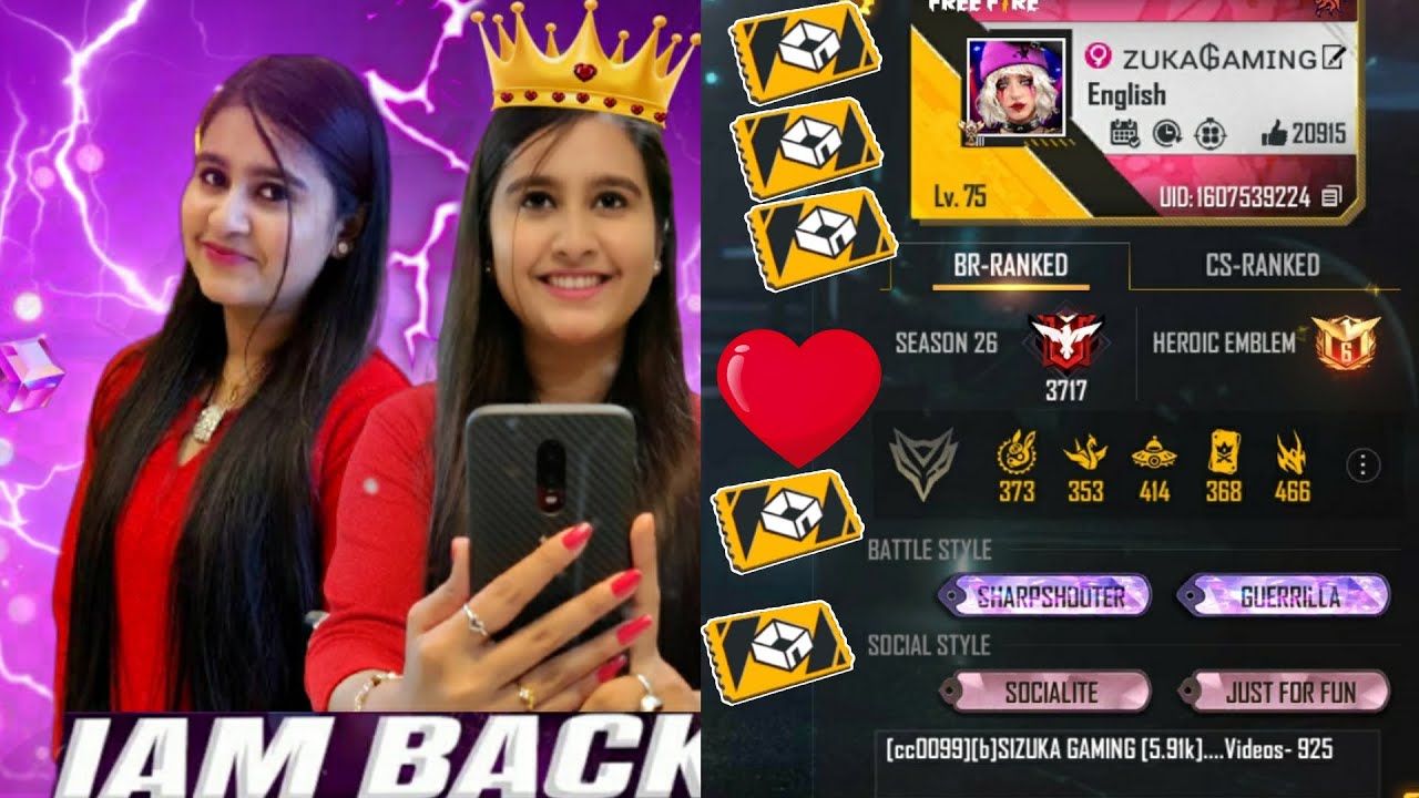 FREE FIRE GIRL LIVE GUILD TEST GUILD VS GUILD LIVE FF GIRLFACECAM ...