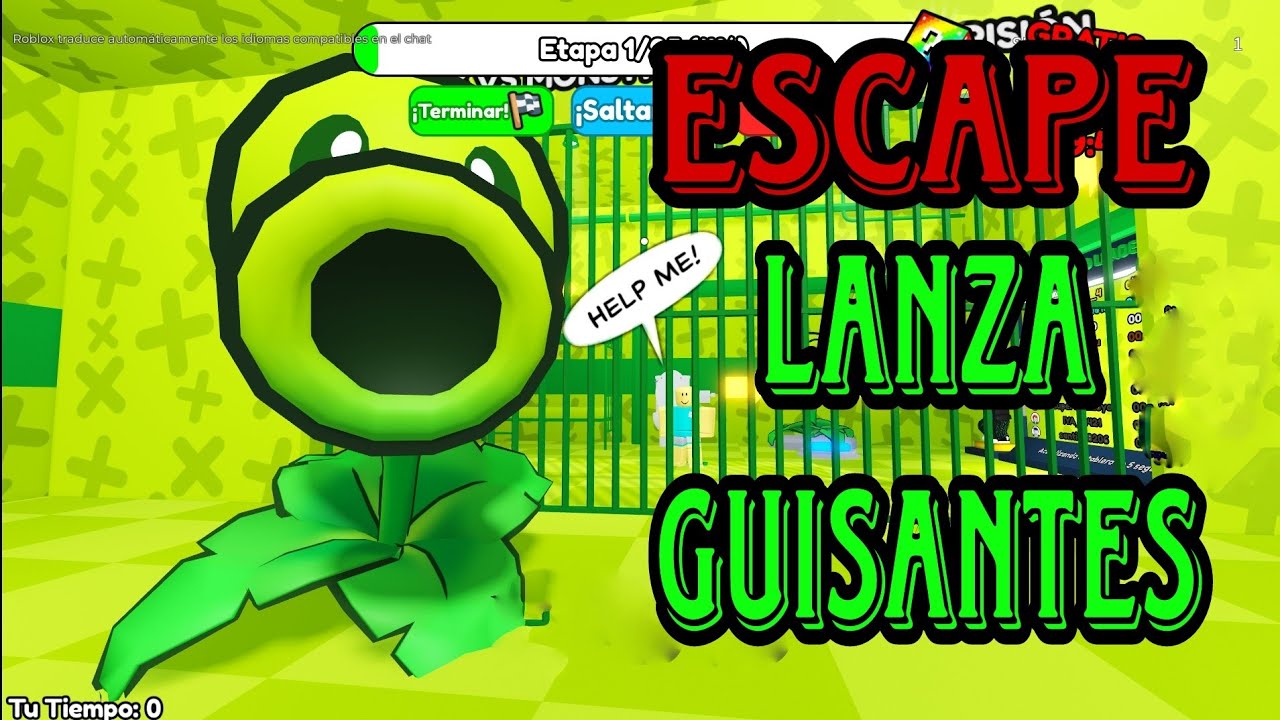 ESCAPAMOS DE UN LANZA GUISANTES EN ROBLOX !! 🙀 - YouTube