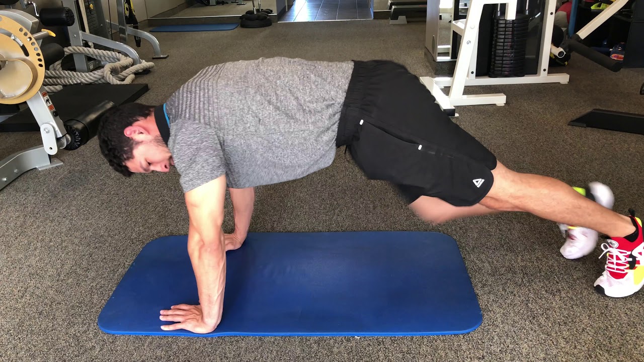 Cross Knee Crunches - YouTube