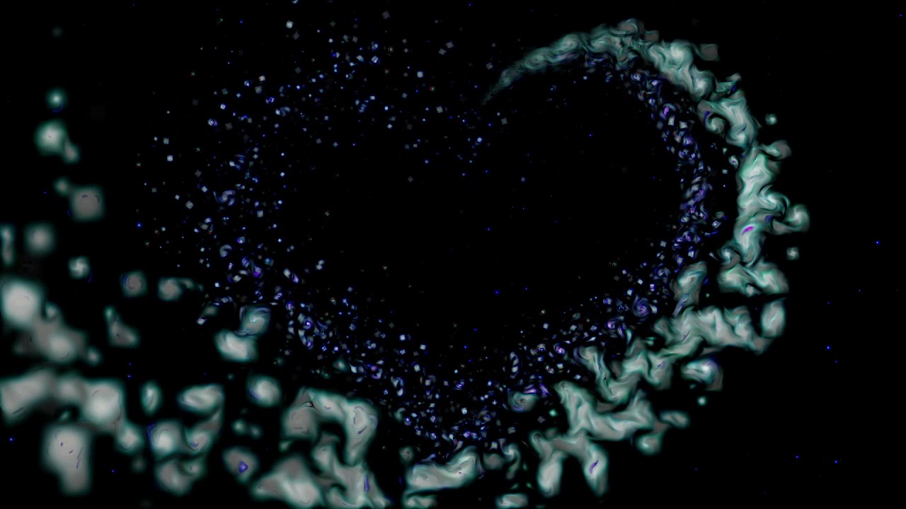 Romantic blinking particle love shape background|| Abstract Love shape ...