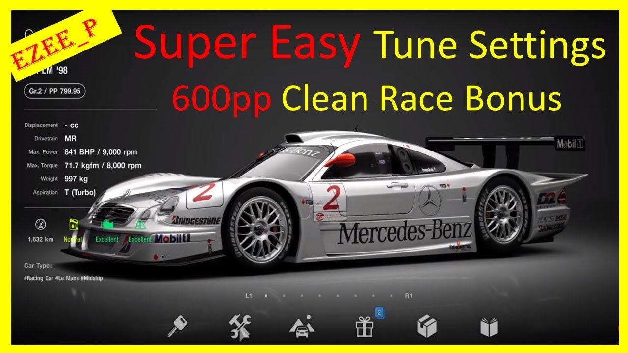 Gran Turismo 7 Tokyo expressway 600pp Tune settings Mercedes CLK LM ...