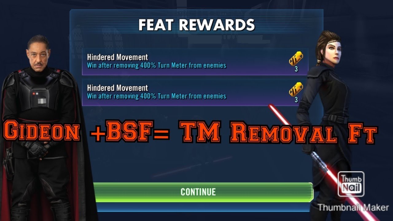 How to complete the 400% TM removal ft Swgoh - YouTube