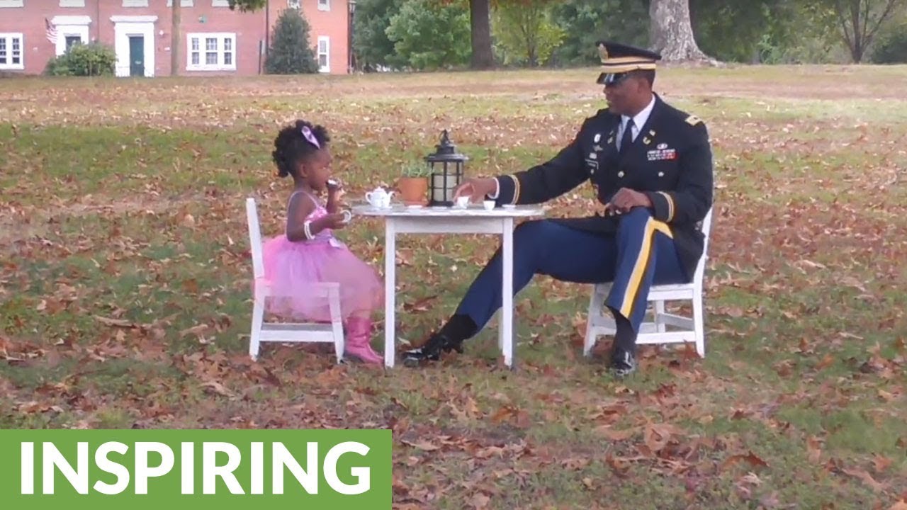 Very special father-daughter tea party - YouTube