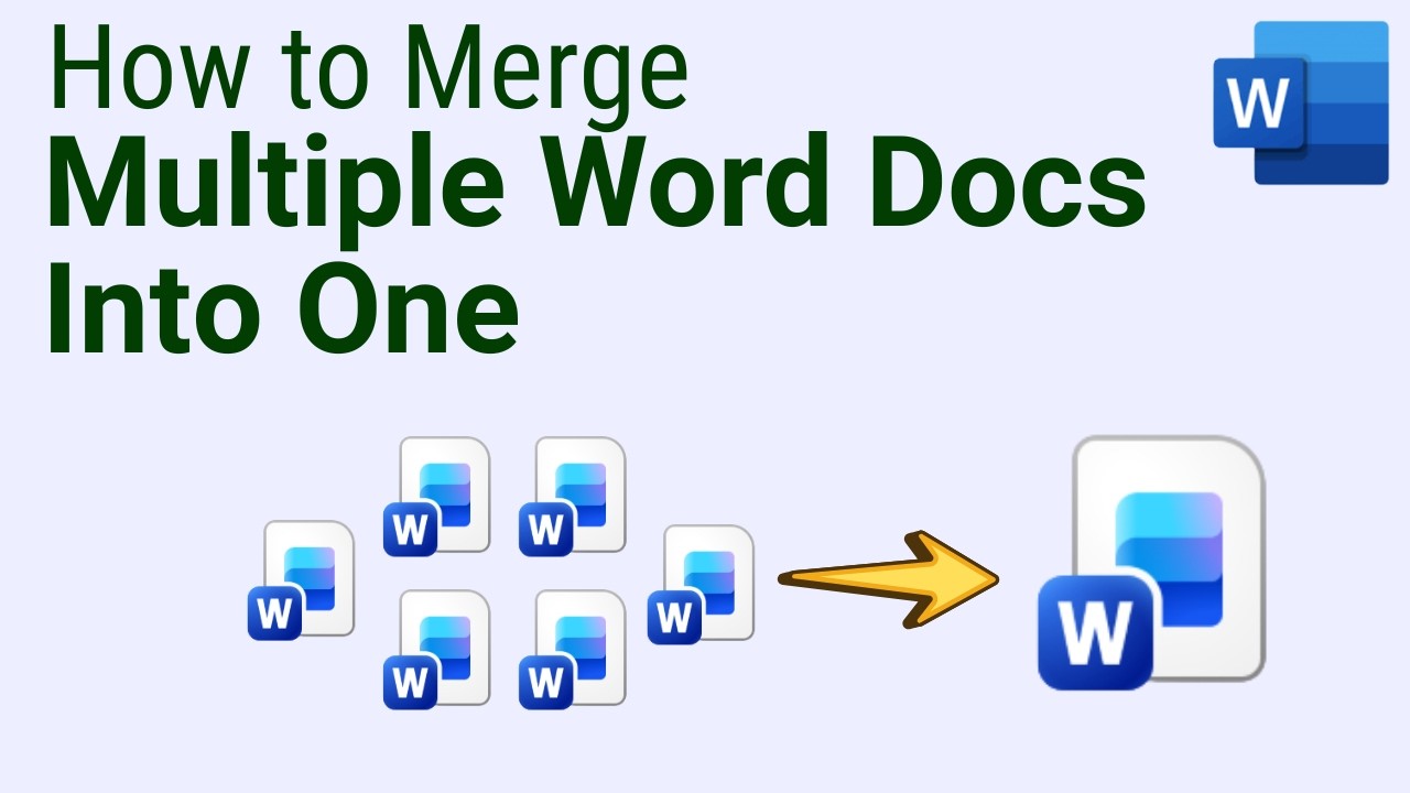 How to Merge Multiple Word Files into One - YouTube
