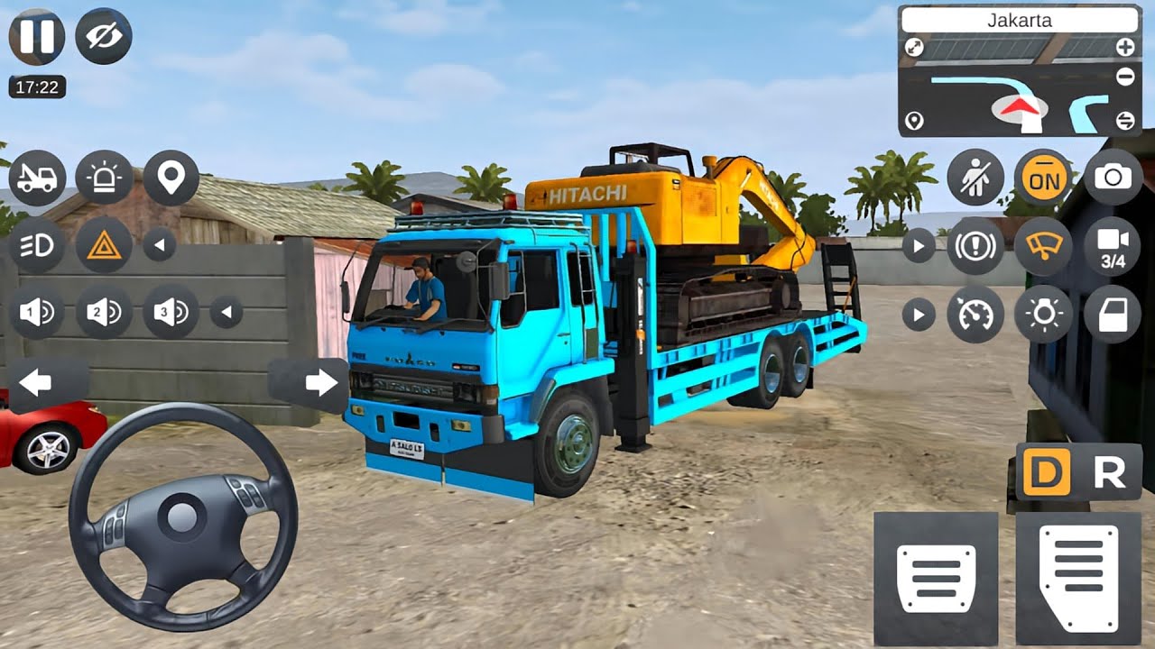 Game Mobil JCB Is Being Loaded On The Truck || Driving Wala Truk ...