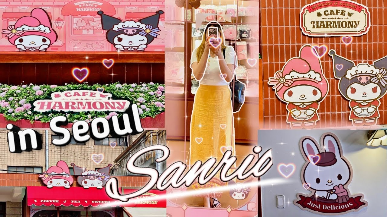Cafe Harmony🍨|Sanrio in Seoul ️lMy Melody💖and Kuromi💖|Riaflor - YouTube