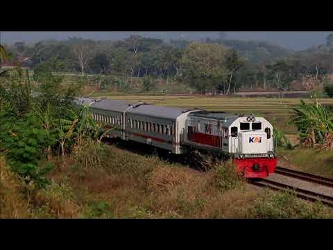 Train 222 & 71 on the Big Curve Railroad of Java Indonesia - YouTube