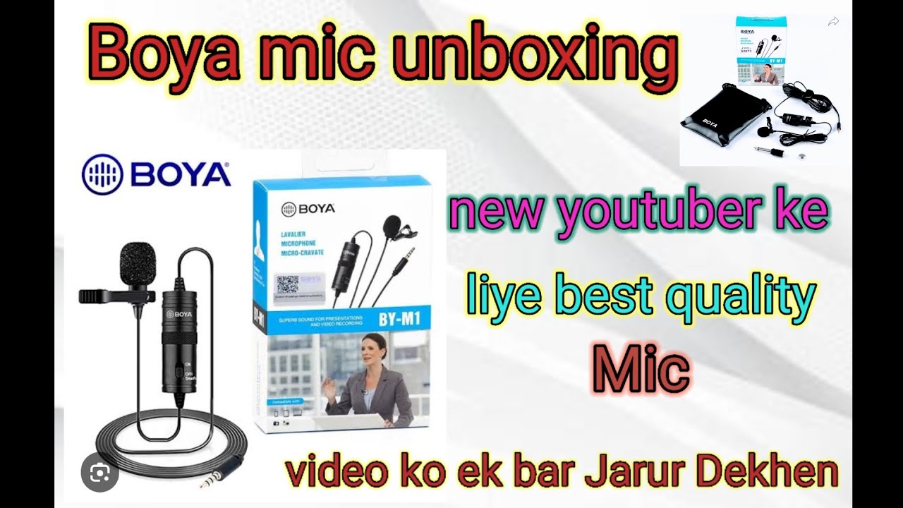 how to use boya mic new youtuber ke liye best quality boya mic -m1 unboxing #trendingvideo - YouTube