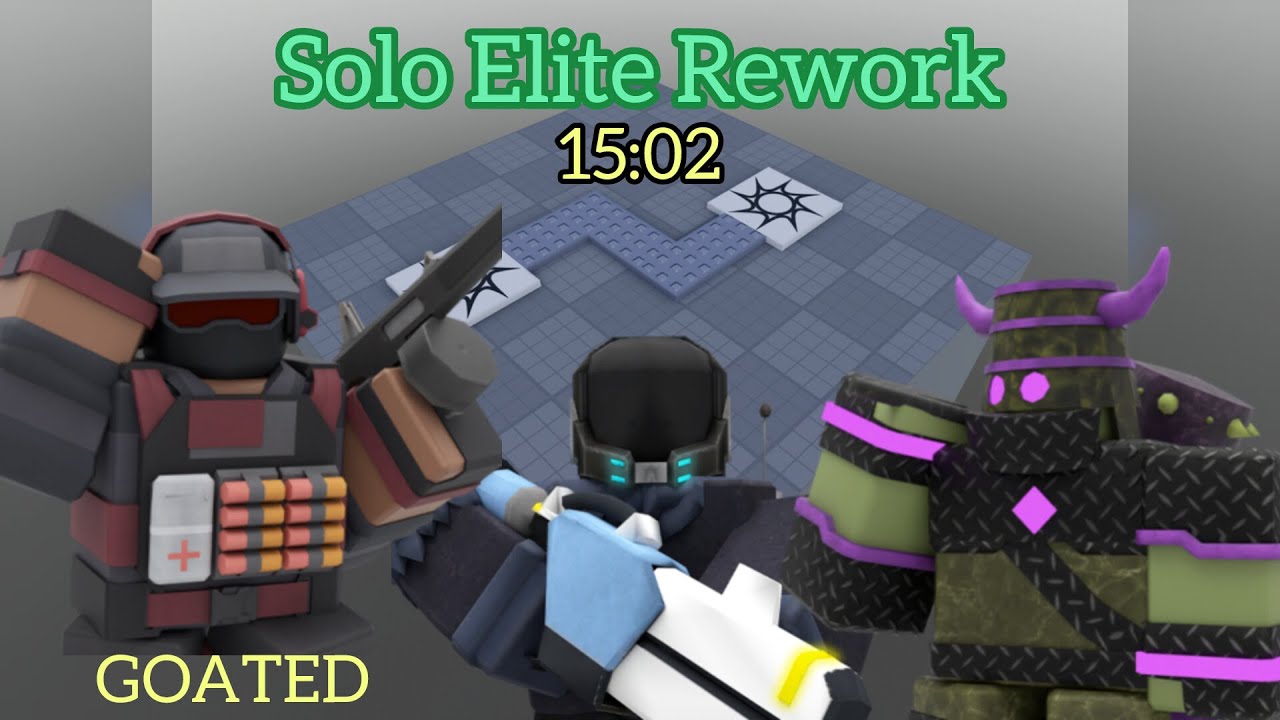 Solo Elite Rework Speedrun In Baseplate In 15 Minutes [Tower Defense X ...