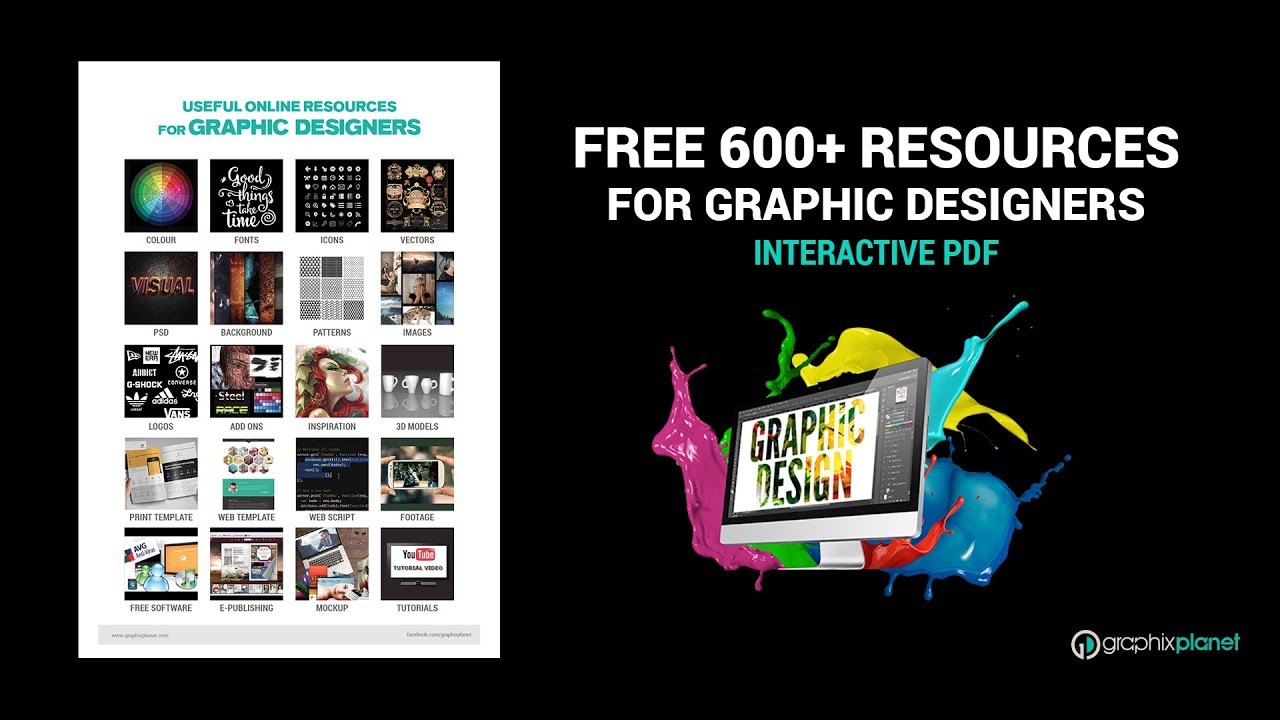 600+ GRAPHIC DESIGNER RESOURCES - INTERACTIVE PDF LINK - YouTube
