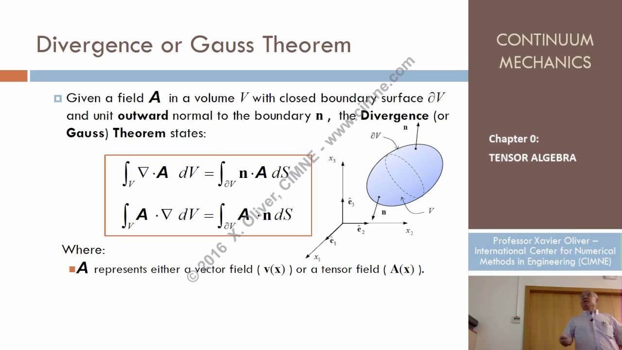 Continuum Mechanics - Ch 0 - Lecture 7 - Integral Theorems - YouTube