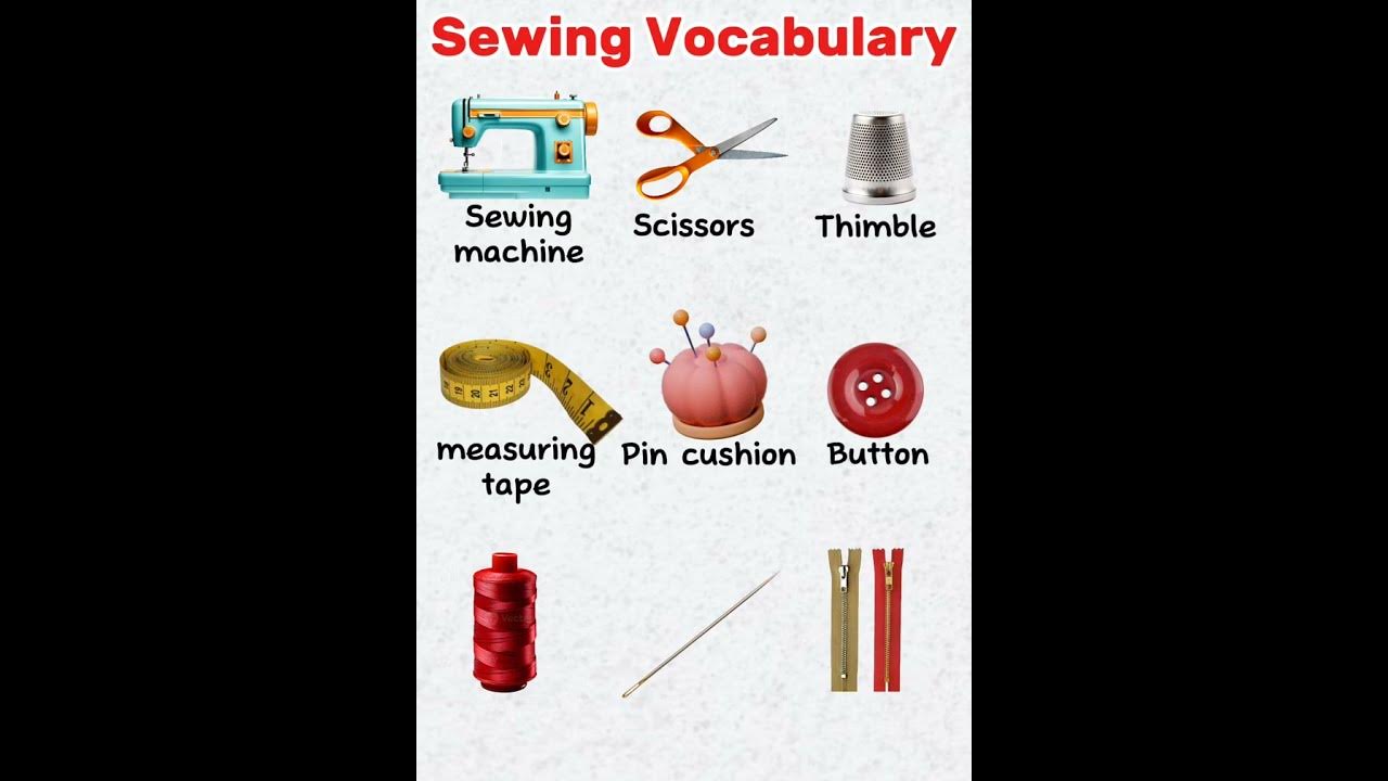 SEWING VOCABULARY. #english #learnenglish - YouTube