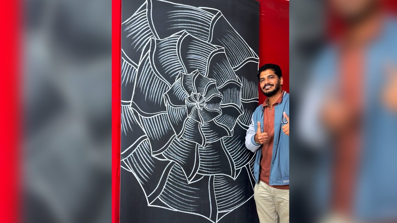 Round Shape Flower | How to Draw round shape Flower Design - YouTube