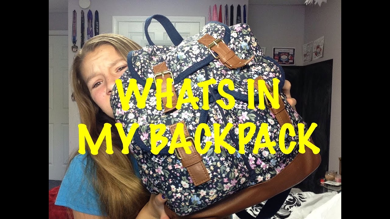 WHATS IN MY BACKPACK? - YouTube
