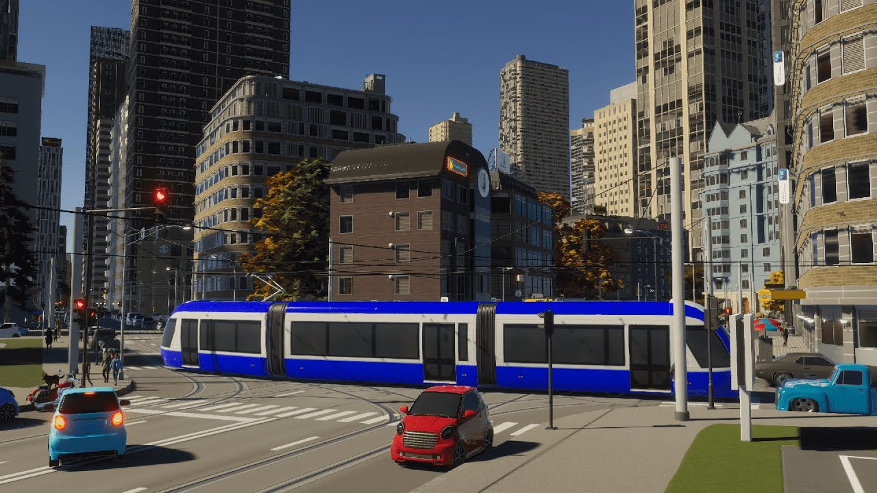 City Skylines 2 - First Person Tram Ride - CBD Line 1 - YouTube