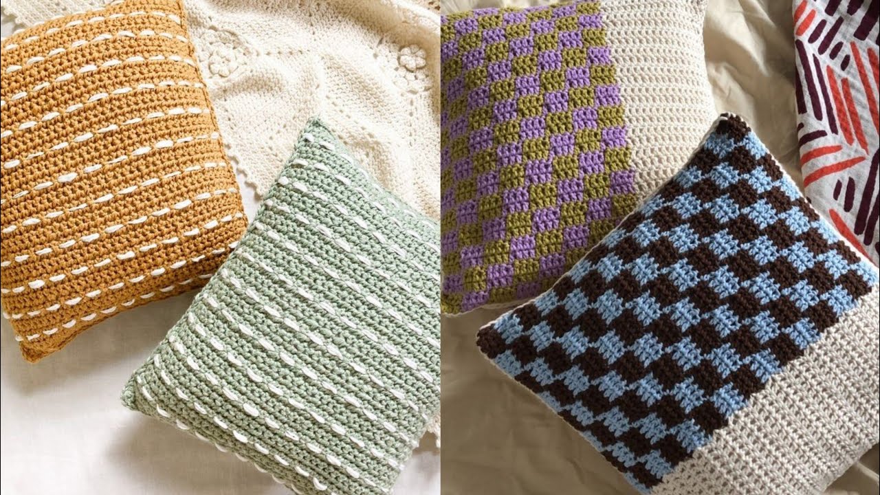 Knitted Cusion Cover Pillow Design Ideas 2024 // NEW Trendy Fashion ...