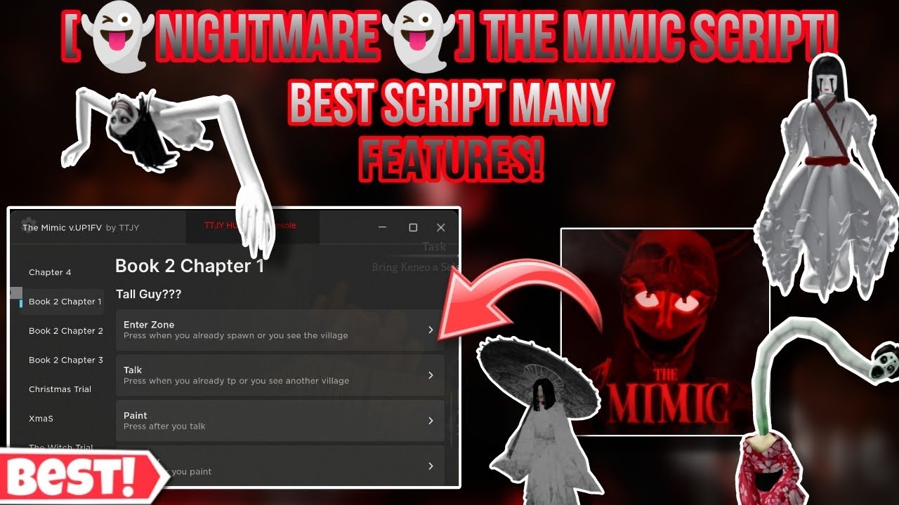 [👻Nightmare👻] The Mimic Script Latest Insane Auto Win Any Chapters Or ...