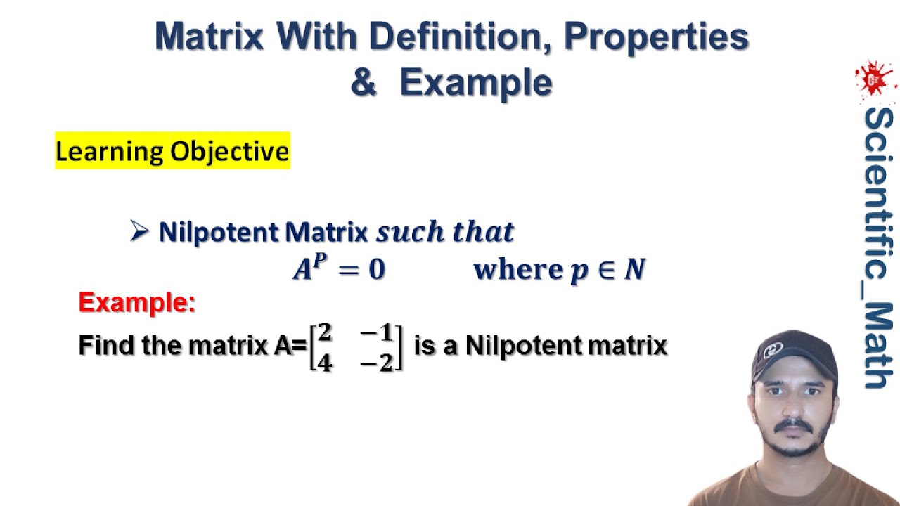 Nilpotent Matrix With Definition Properties And Example Youtube