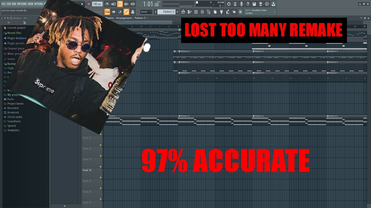 LOST TOO MANY JUICE WRLD FL STUDIO REMAKE (97% ACCURATE) - YouTube