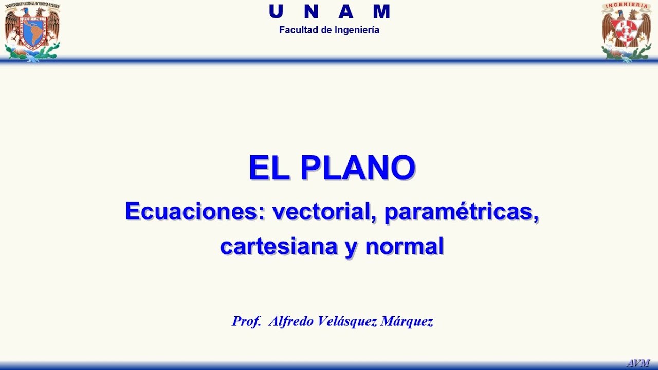 Ecuaciones del Plano Empleando Vectores - YouTube