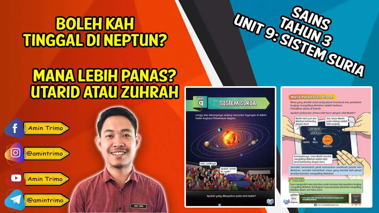 SAINS TAHUN 3 UNIT 9 SISTEM SURIA (SUHU, ORBIT DAN MASA) - YouTube
