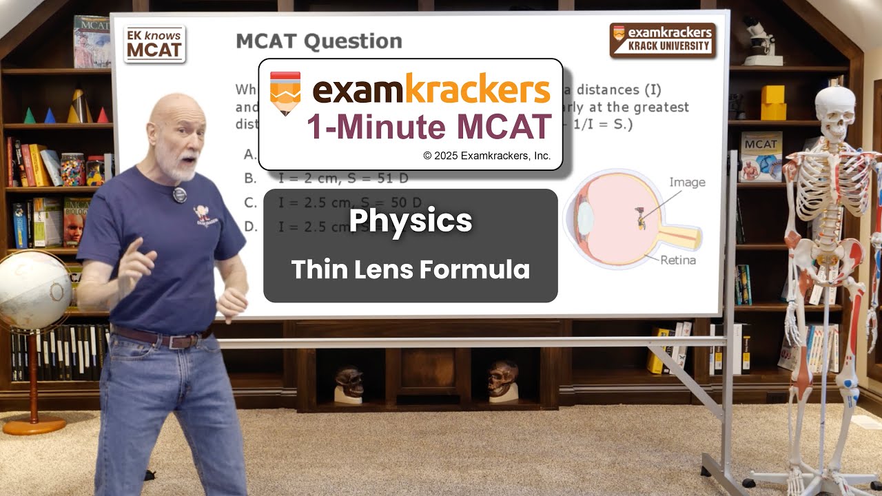 Thin Lens Formula - 1 Minute MCAT - YouTube
