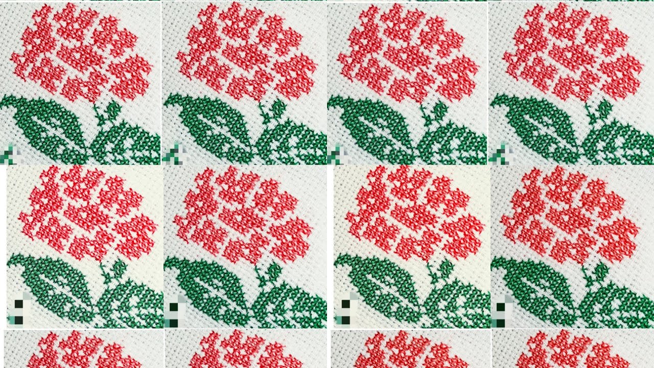 New design flower graph# new flower graph design# cross stitch flower ...