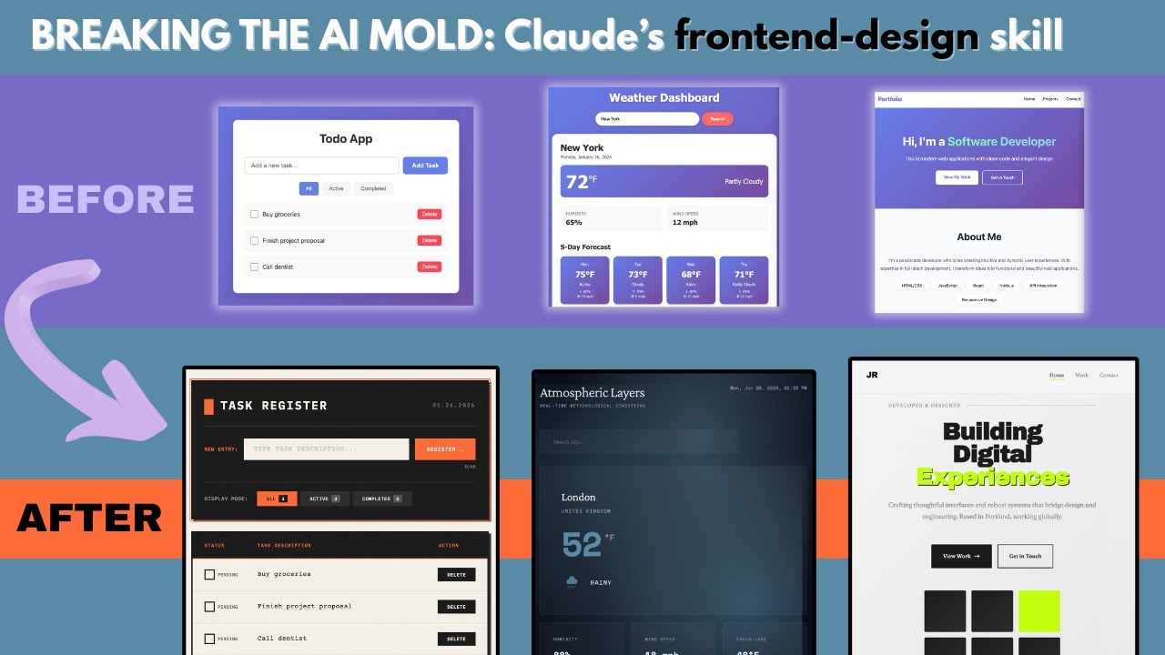 Claude's Front-End Design Skill: Breaking the Generic AI Design Mold ...