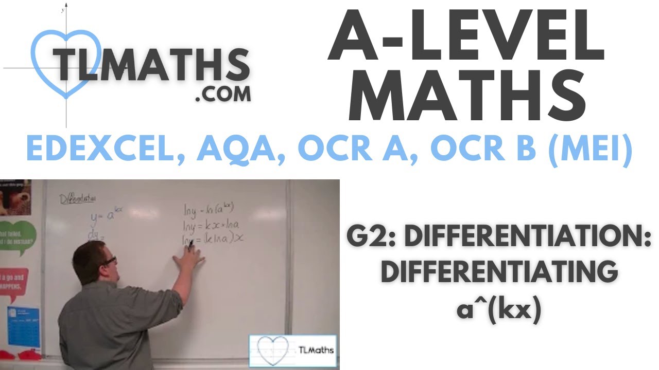 A-Level Maths: G2-07 Differentiation: Differentiating a^(kx) - YouTube