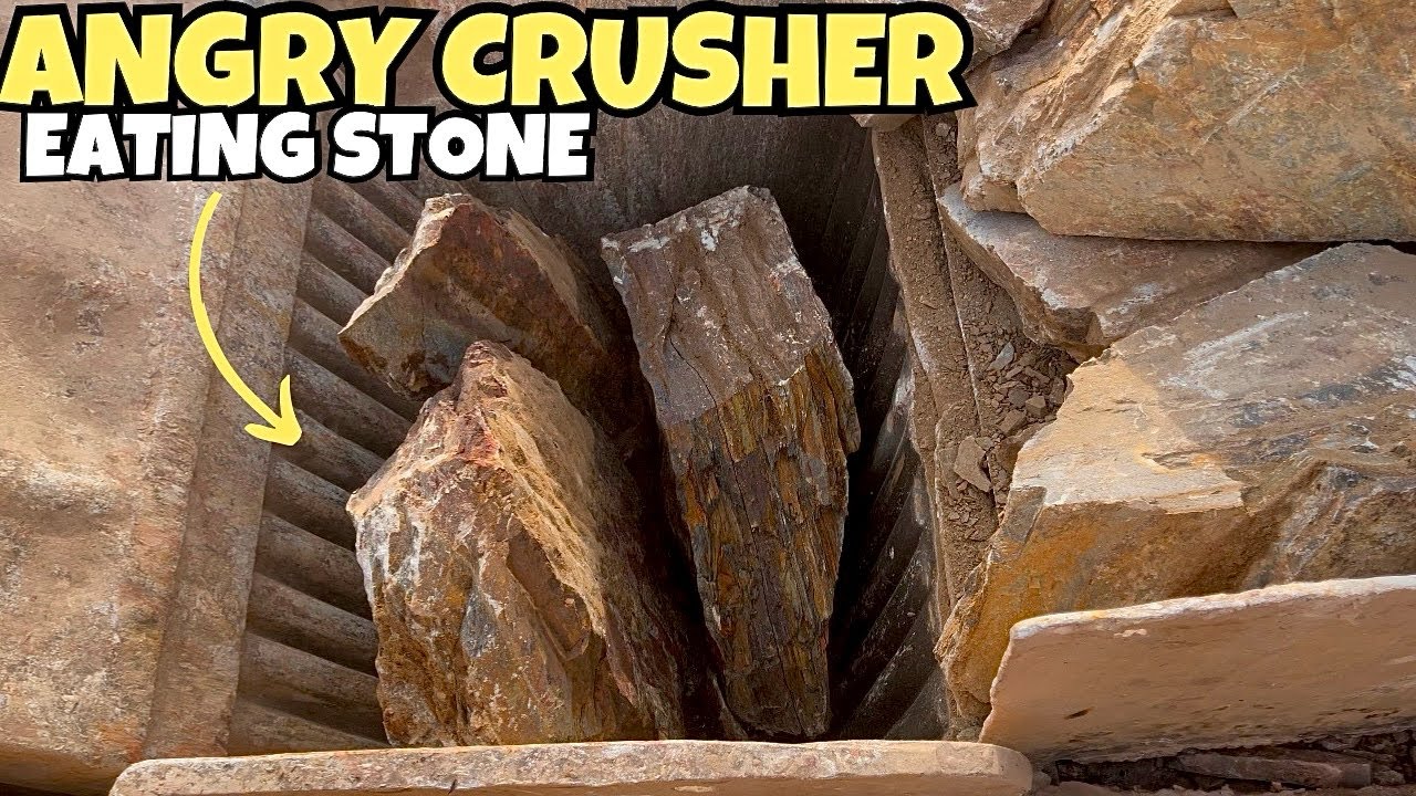 “ANGRY CRUSHER EATING STONES”PRIMITIVE POWER! |Big Rock Crushing Jaw in ...
