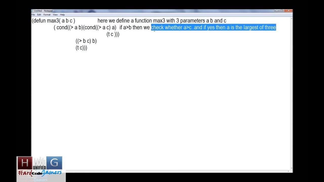 How to find Maximum of three numbers using LISP Programming - YouTube