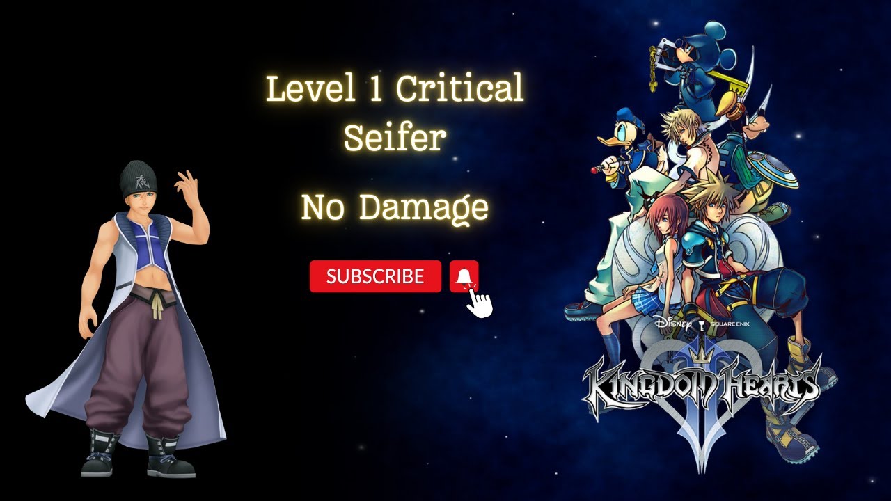 Kingdom Hearts 2 Final Mix - Level 1 Critical Seifer - YouTube