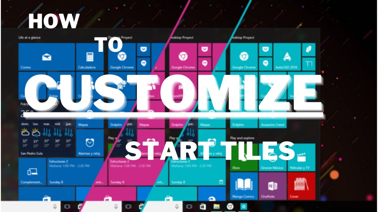How to customize start tiles in windows - YouTube