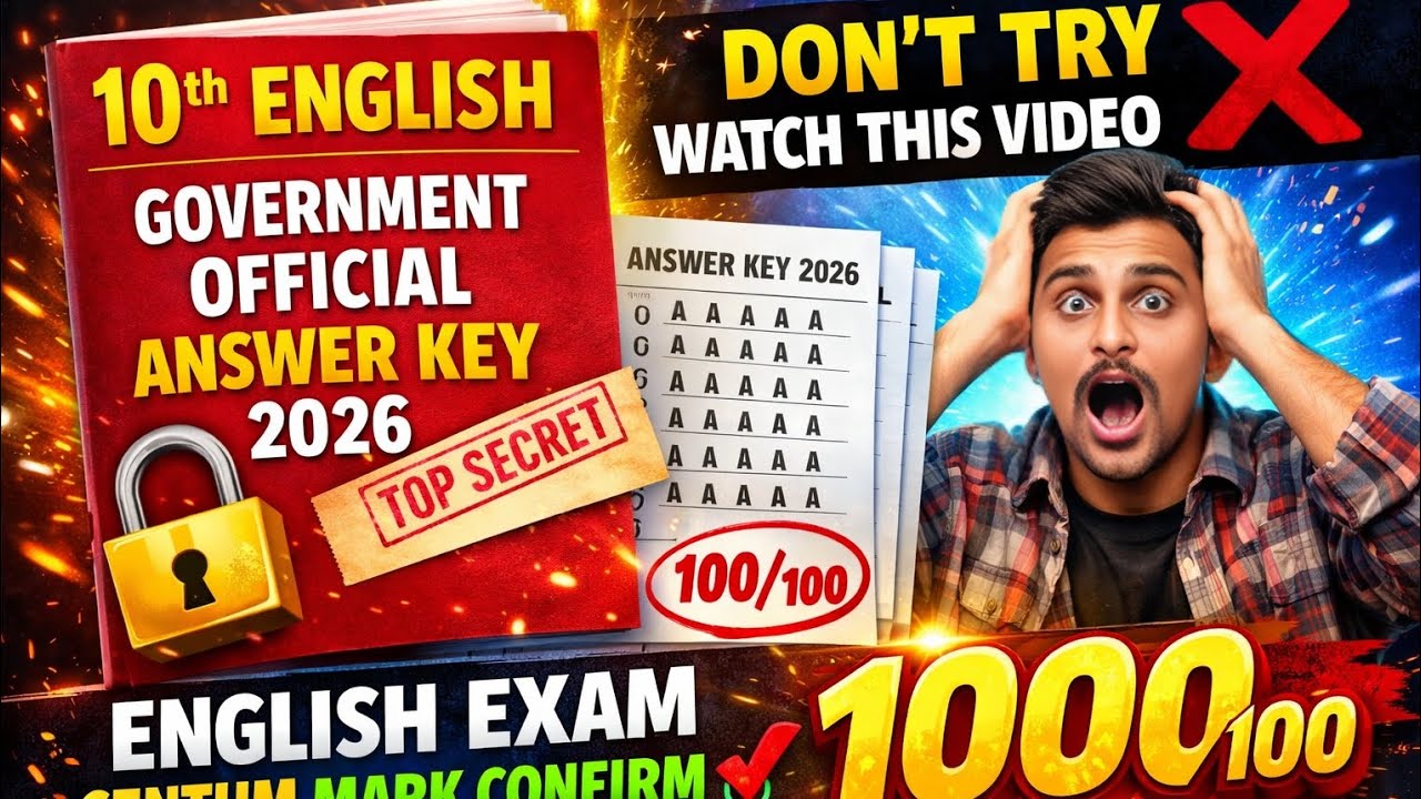 10th ENGLISH 2026 PUBLIC EXAM OFFICIAL GOVERNMENT ANSWER KEY ENGLISH ...