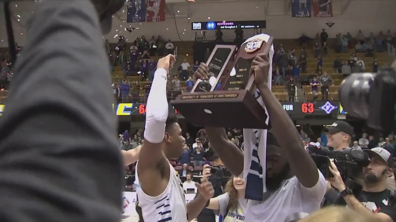 UTC students, fans hyped about SoCon tournament win - YouTube